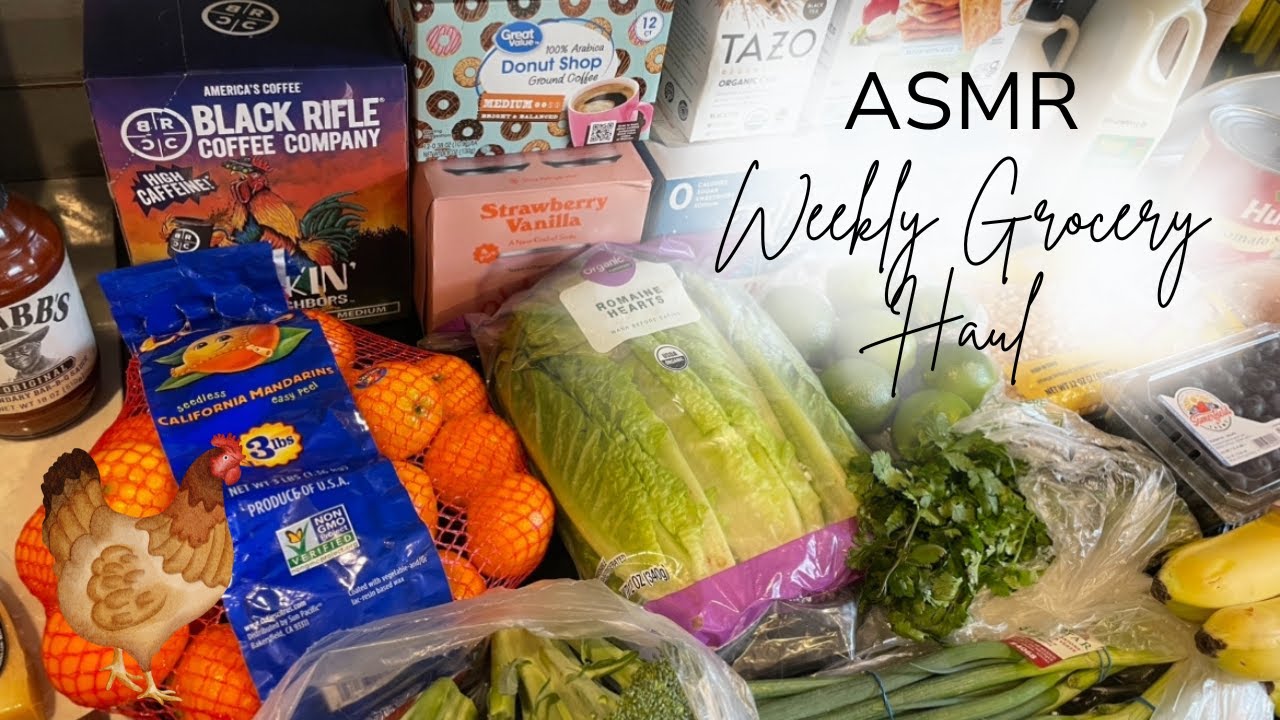 ASMR Weekly Grocery Haul - YouTube