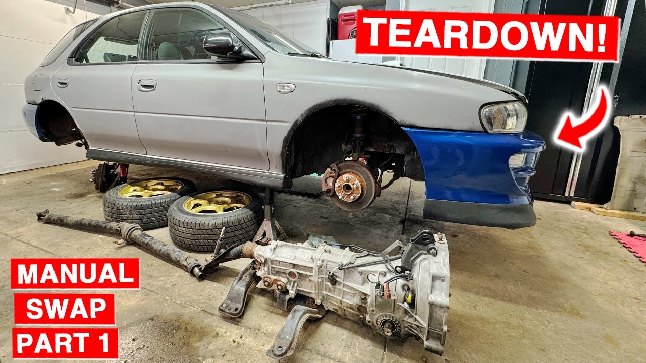Let's Get This Manual Swap Started! | Complete Teardown | Impreza GF8 ...