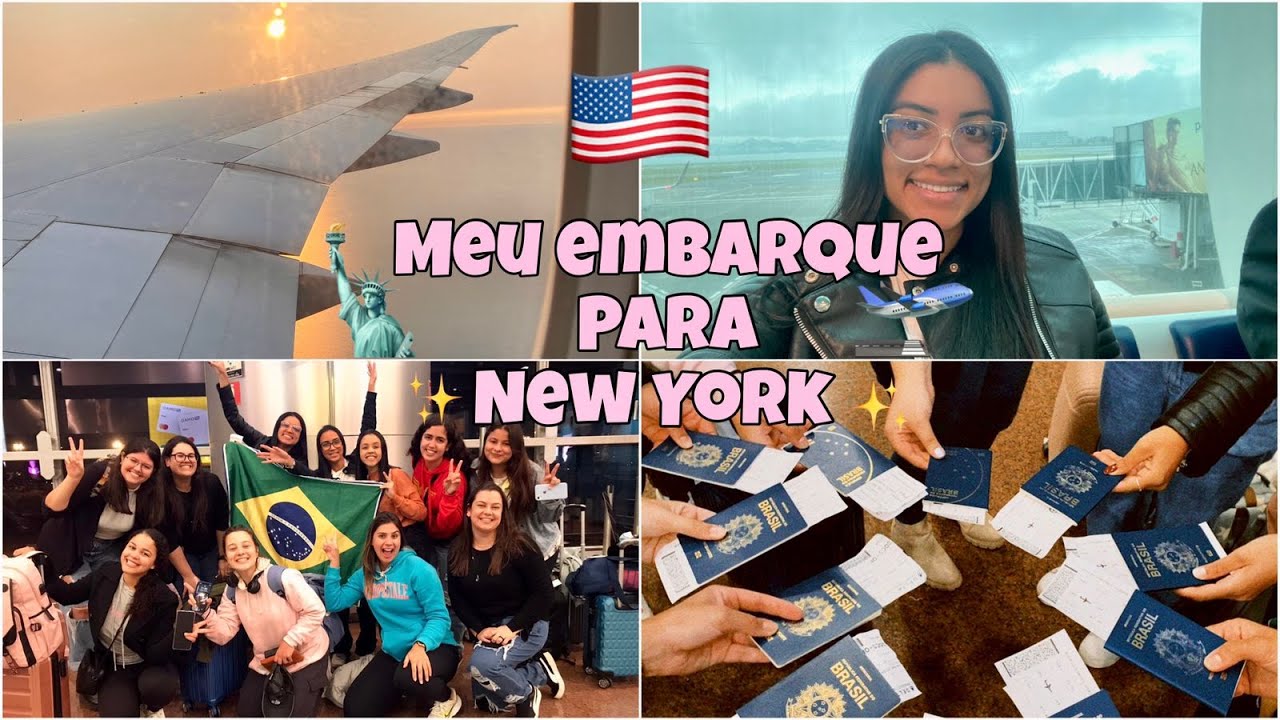 MEU EMBARQUE PARA NEW YORK| INTERCÂMBIO DE AU PAIR - YouTube
