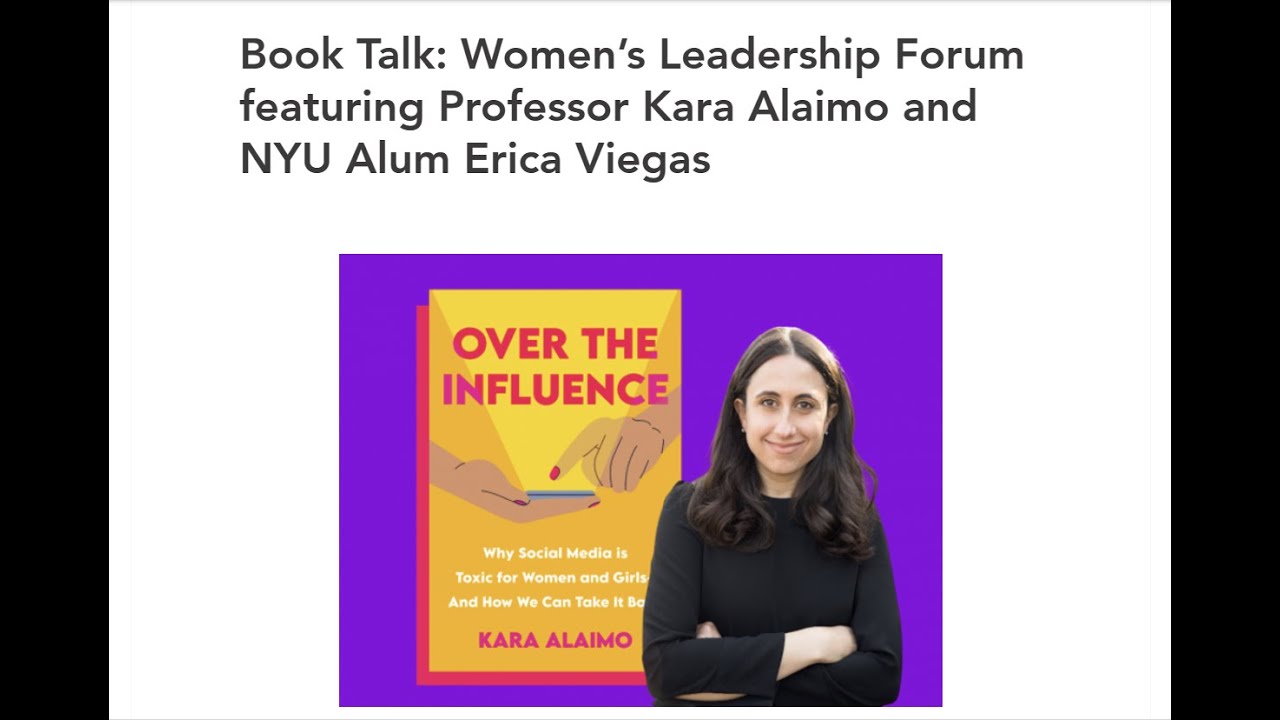 Women Leadership Forum Book Talk - Featuring Kara Alaimo in dicussion ...