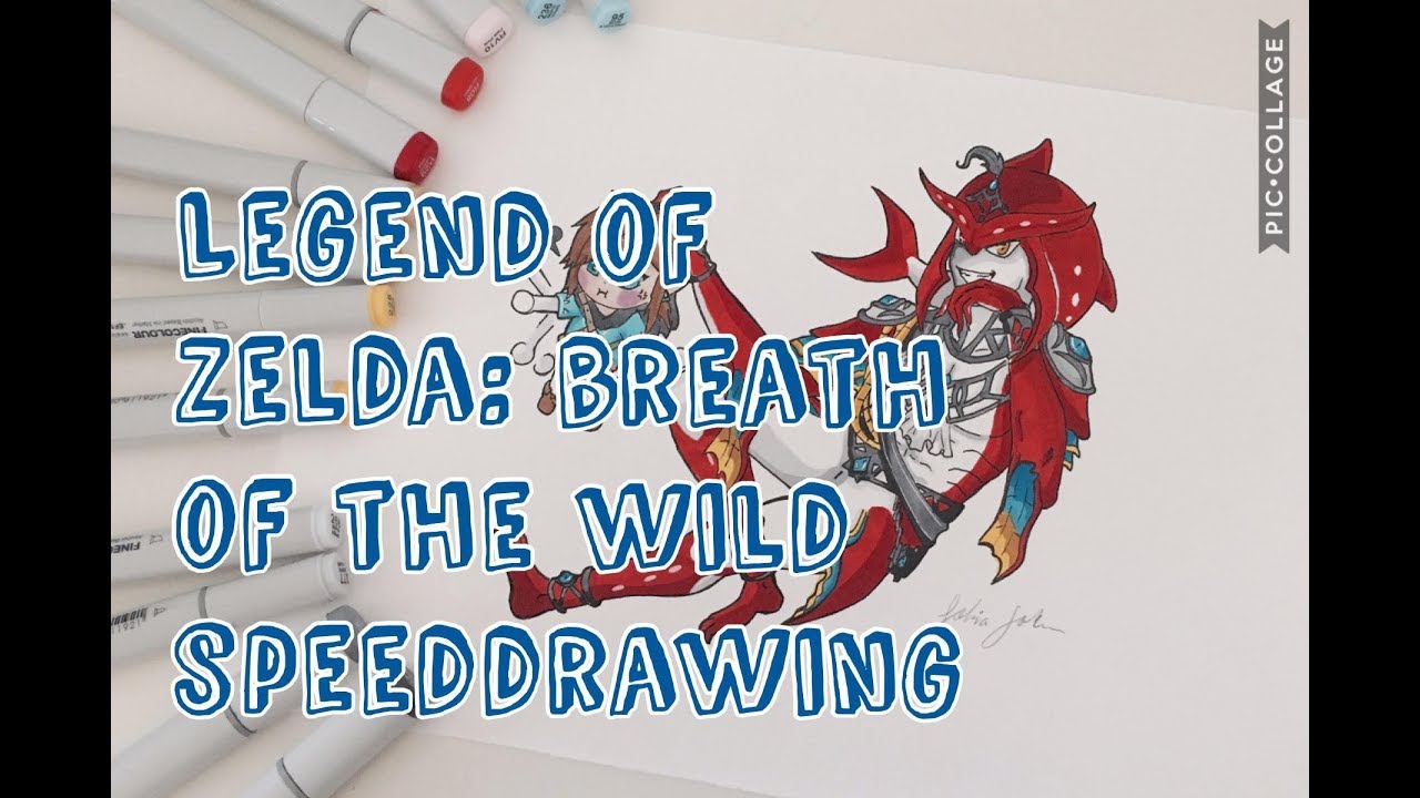 LOZ: Breath Of The Wild - Prince Sidon & Chibi Link|speeddrawing - YouTube