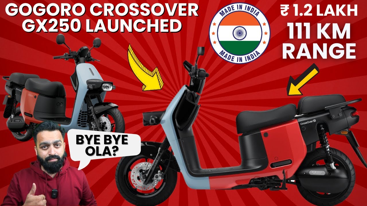 Gogoro Crossover GX250 Electric Scooter Launched | 111 KM Range | Ola ...