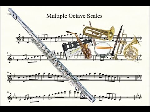 Flute: Multiple Octave Major Scales with Full and Accompaniment - YouTube