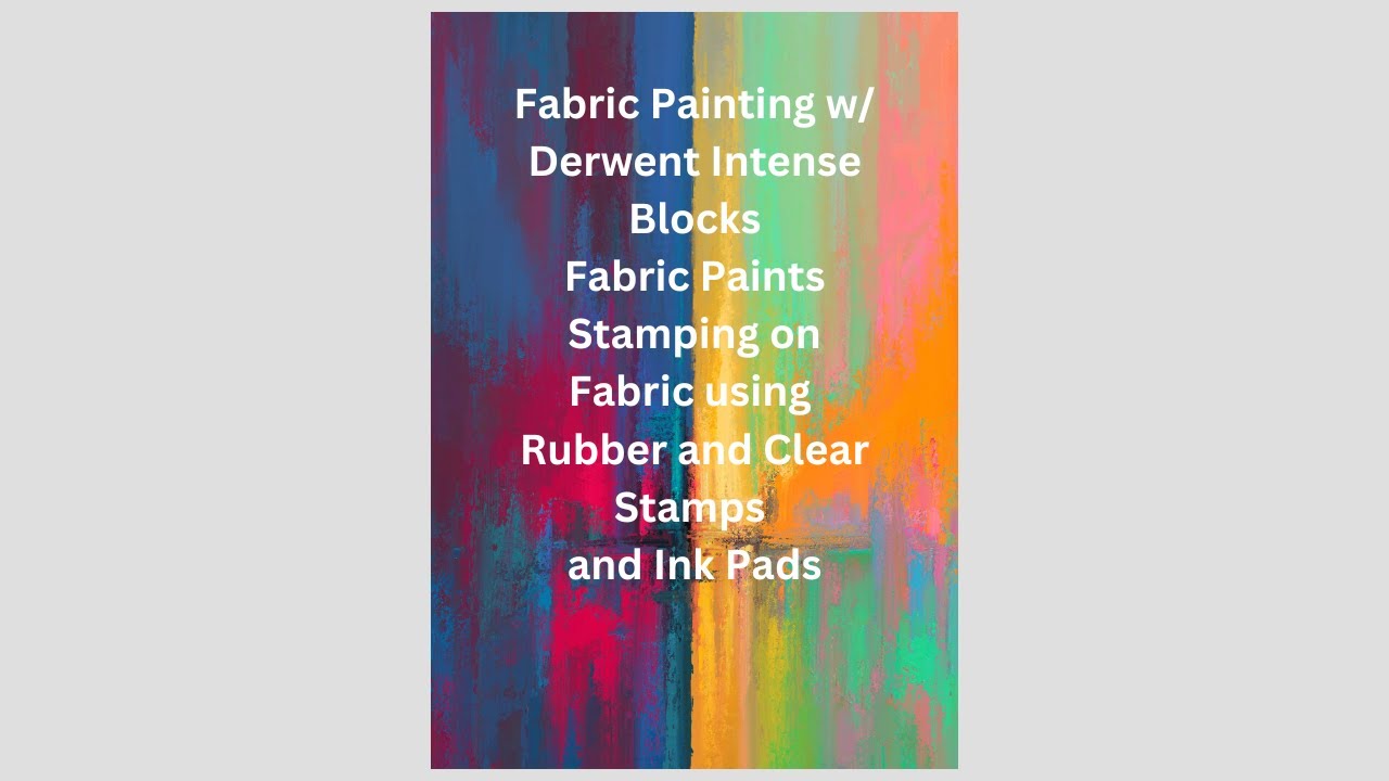 Derwent Inktense | Painting Fabric | Fabric Paints | Stamping Fabric ...