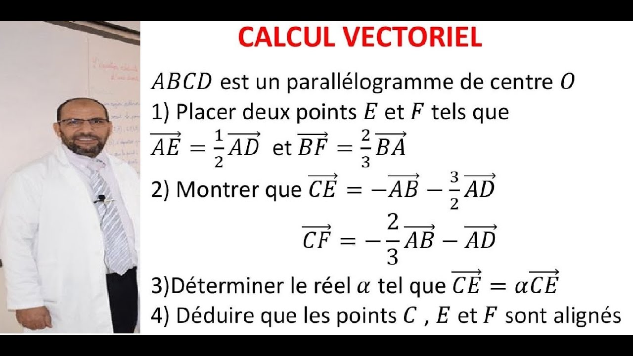 Calcul vectoriel Exercice 1 - YouTube