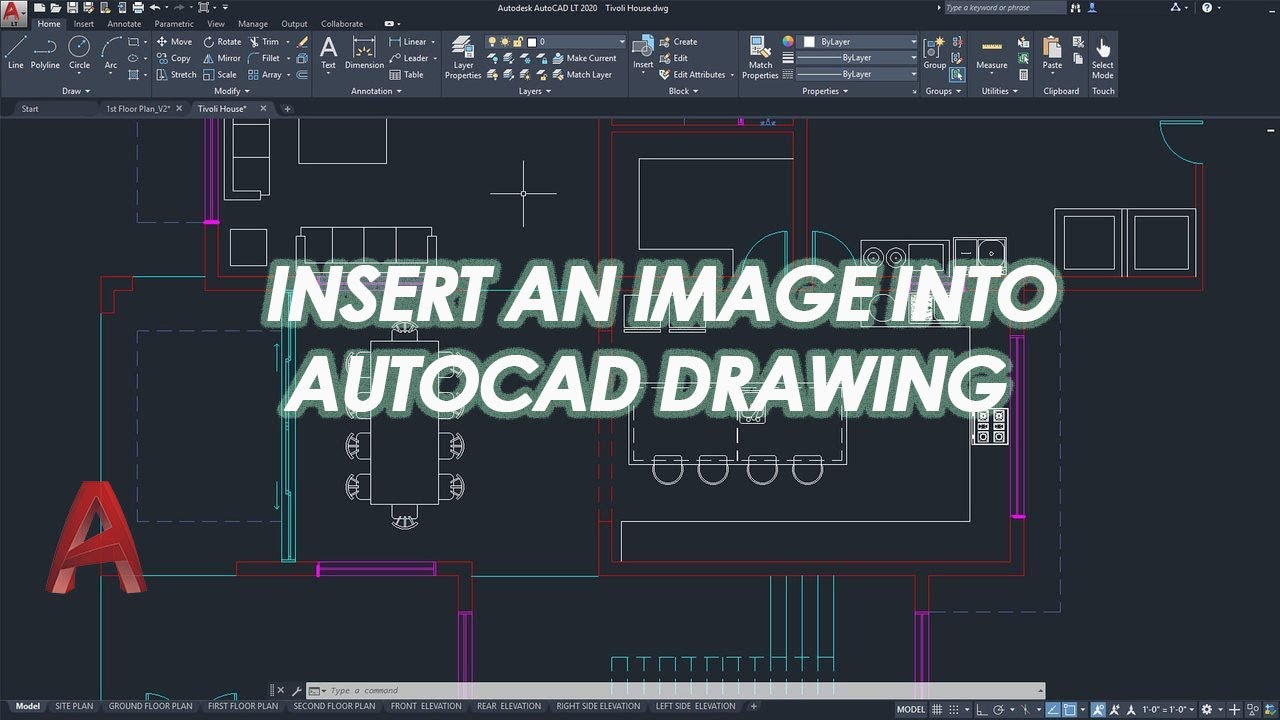 Insert an image into Autocad drawing|homexa| tutorial #2 - YouTube