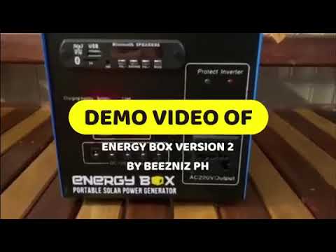 ENERGY BOX SOLAR POWER GENERATOR by BEEZNIZ PH - Product Demonstration