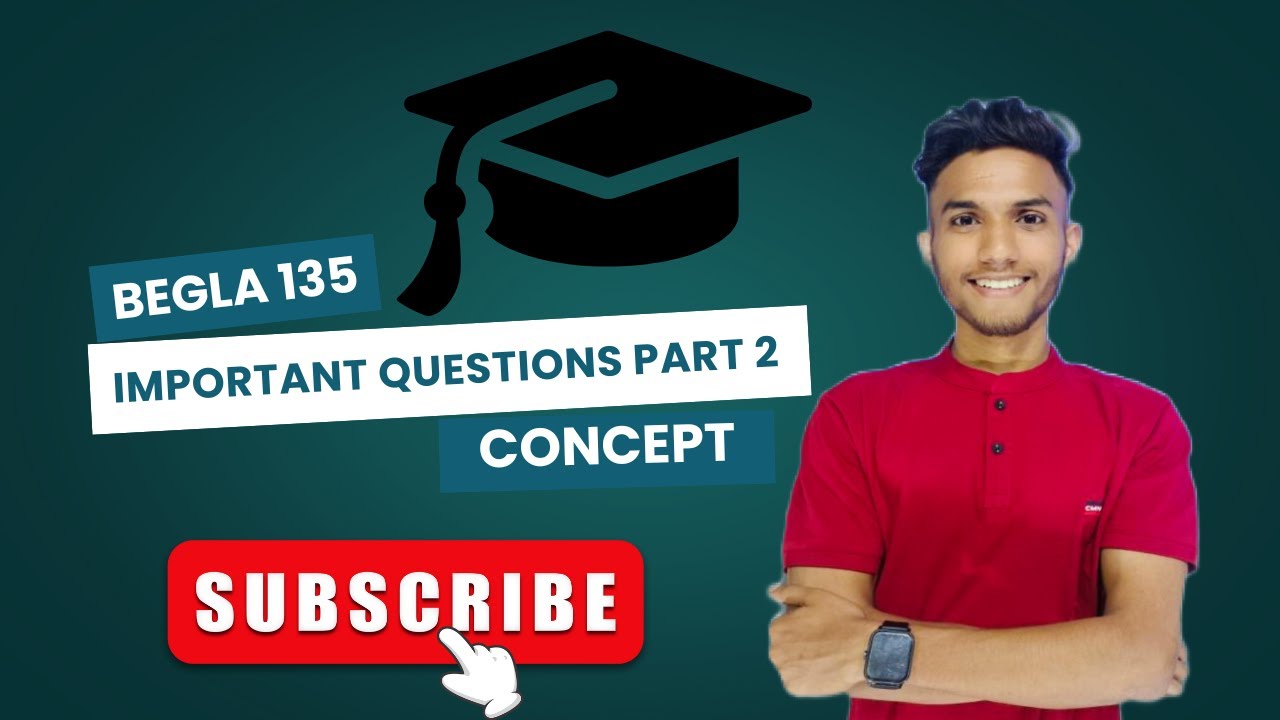 BEGLA 135 | ENGLISH | IMPORTANT QUESTIONS PART 2 | IGNOU EXAM JUNE 2024 ...