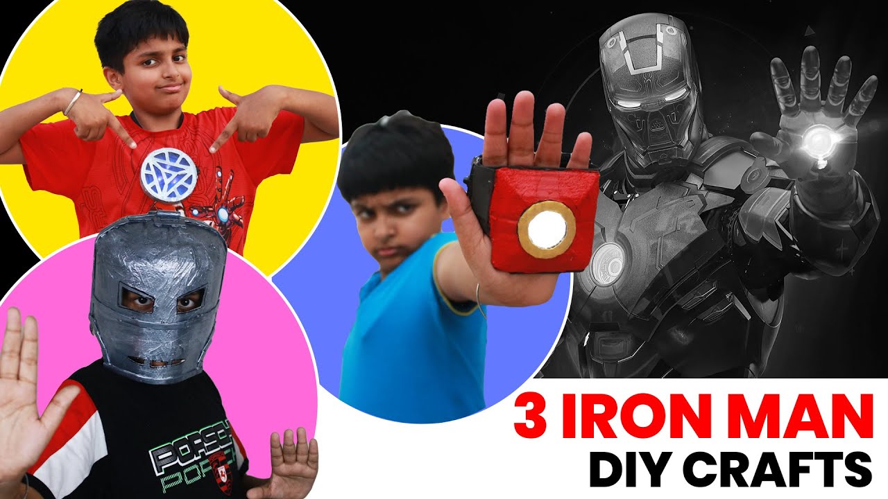 3 DIY Iron Man Crafts To Play With | Iron Man Arc Reactor, Mark 1 ...