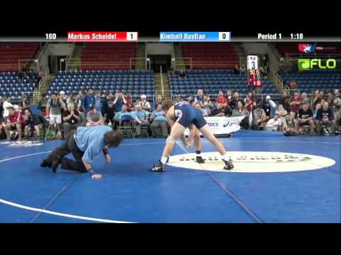 Junior 160 - Markus Scheidel (Ohio) vs. Kimball Bastian (Utah) - YouTube