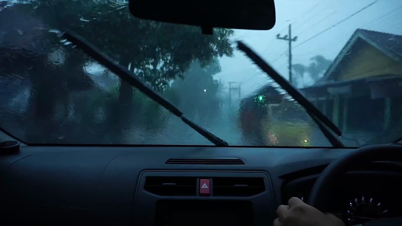 Sleep instantly driving in heavy rain for sleeping - Heavy rain noise ...