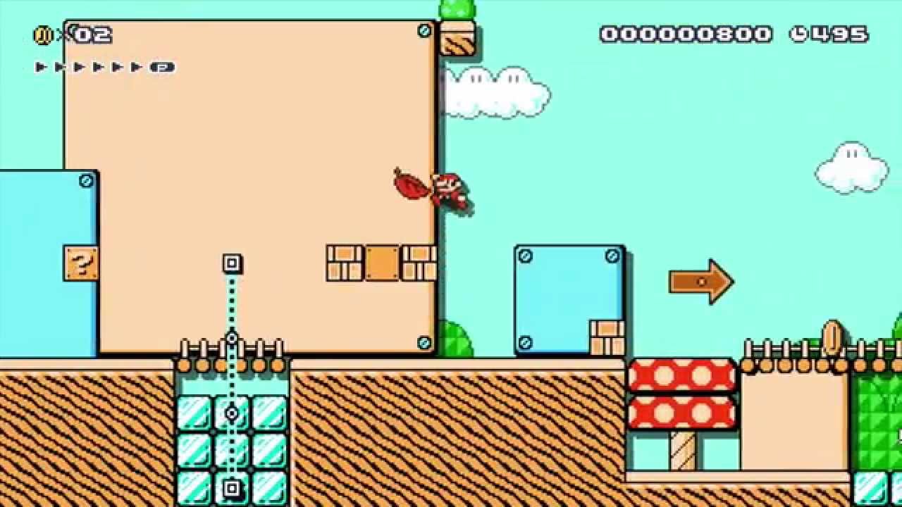 Mario Maker Level Feature: Super Mario 3D Land 1-1 - YouTube