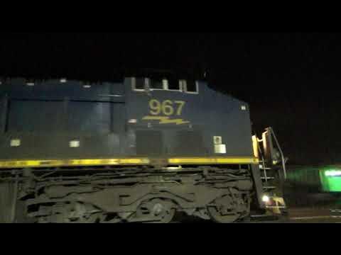 CSX ES44AH 967 w/ Hybrid K5HL Leads Empty Coal E302 on 3/9/21 - YouTube