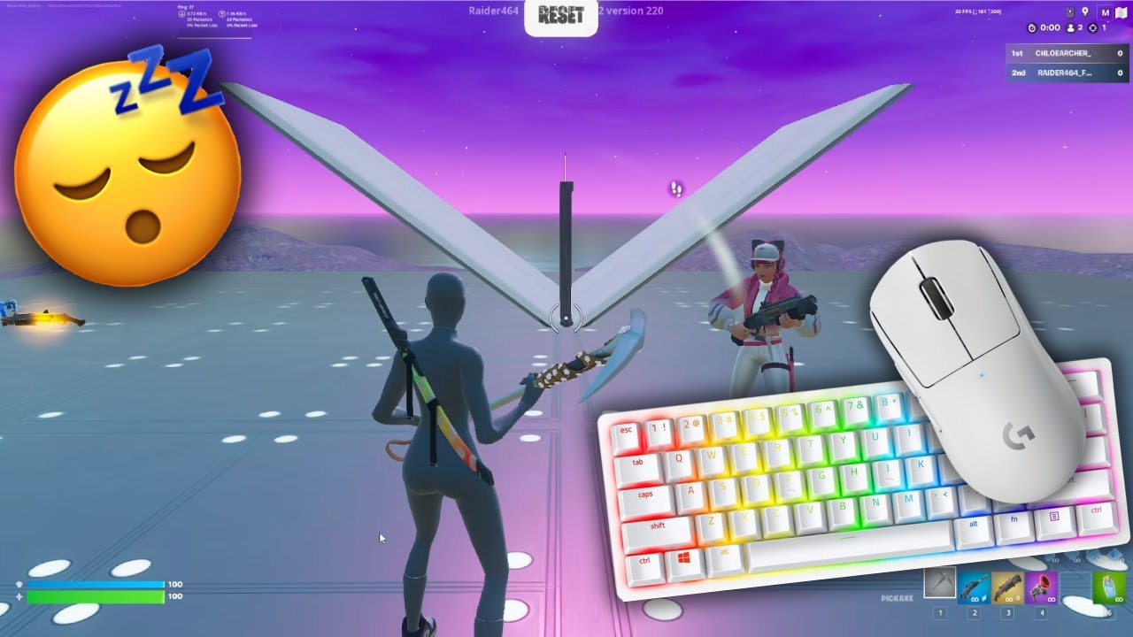 Razer huntsman mini mercury😴 1v1 Build fight | ASMR gameplay 😴 ...