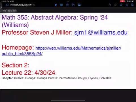 Math355Sp24 Lec22 GroupsIII PermutationsCyclesTranspositions - YouTube