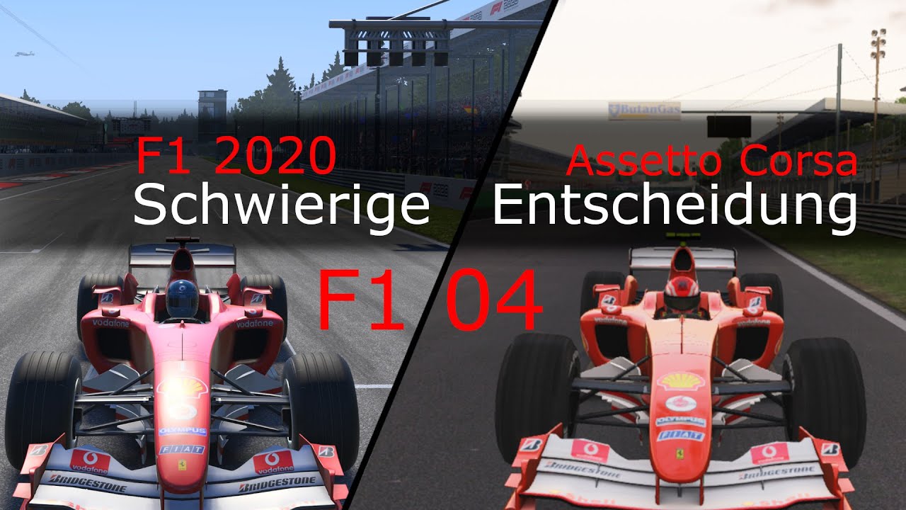 Ferrari F1 2004 Vergleich F1 2020 vs Assetto Corsa - YouTube