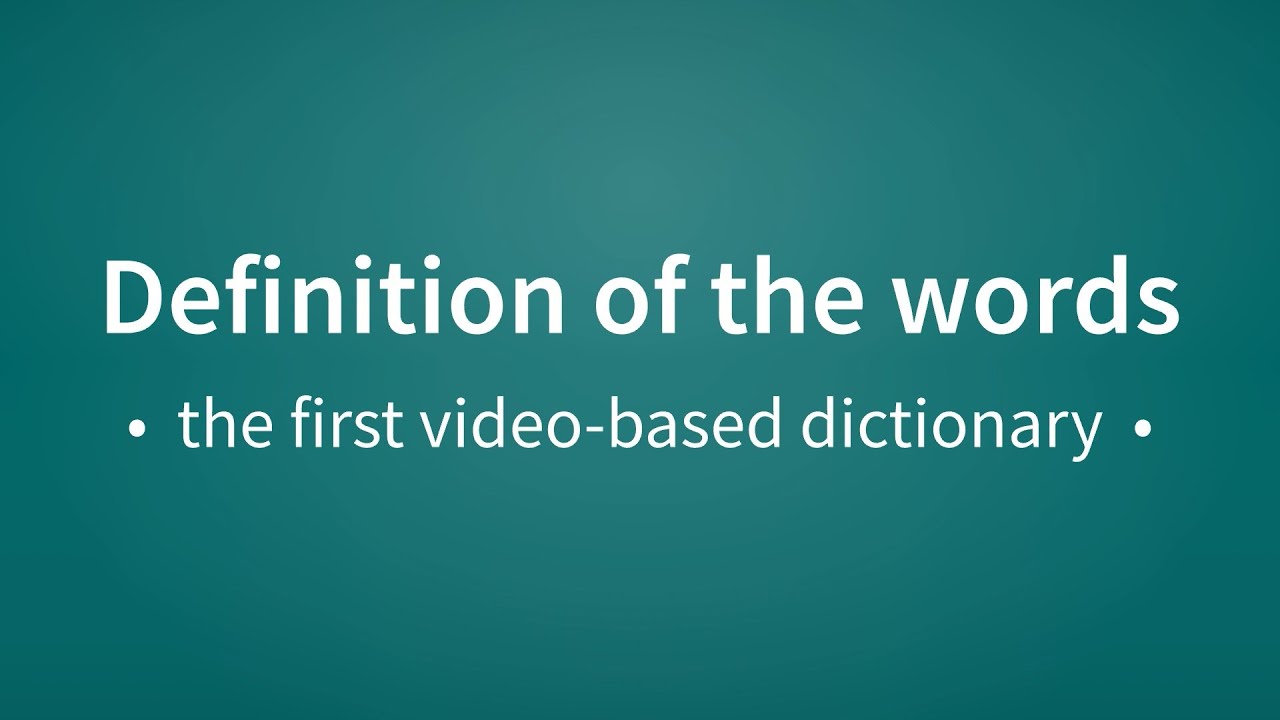 First video-based dictionary - YouTube
