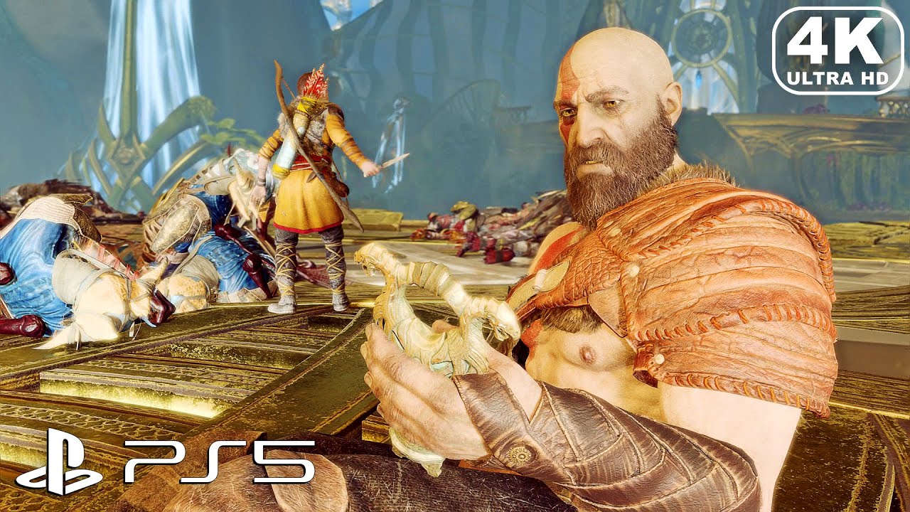 God of War PS5 - Atreus saves Kratos from the Light of Alfheim (4K ...
