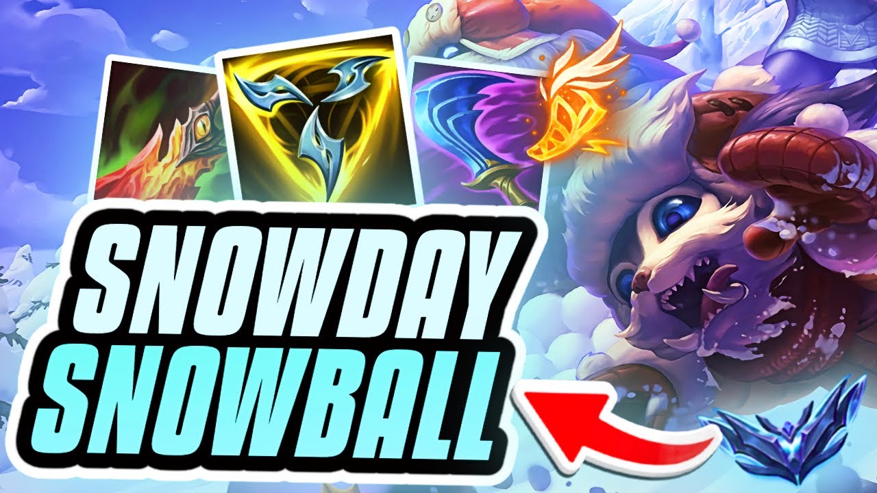 SNOWBALL WITH SNOW DAY GNAR!!! Season 13 Gnar Ranked Gameplay (League of Legends) - YouTube