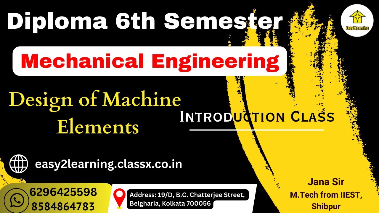 Mechanical Engineering Diploma 6th Sem Coaching | Design of Machine ...
