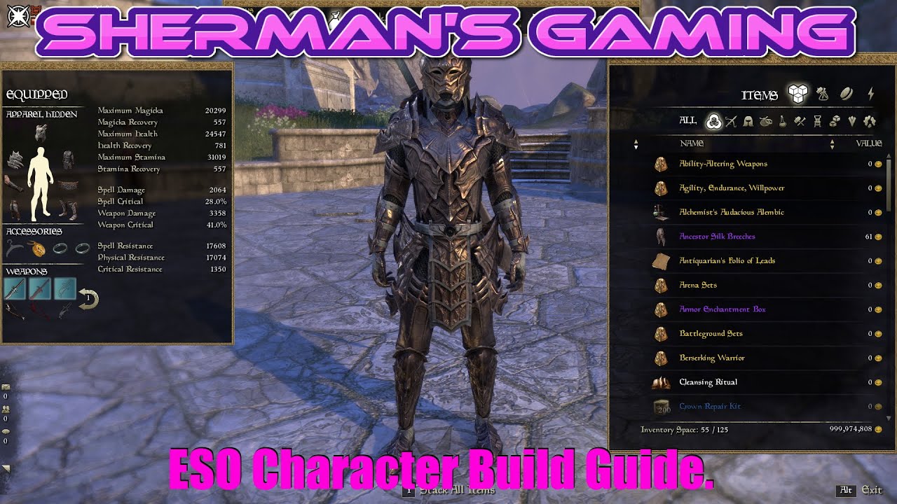 ESO Character Build Guide. - YouTube