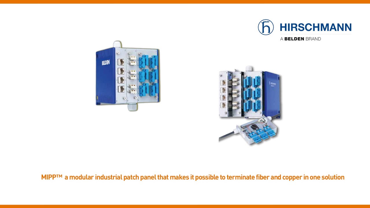 Recab Modular Industrial Patch Panel MIPP For Harsh Industrial Environments. Belden / Hirschmann ...