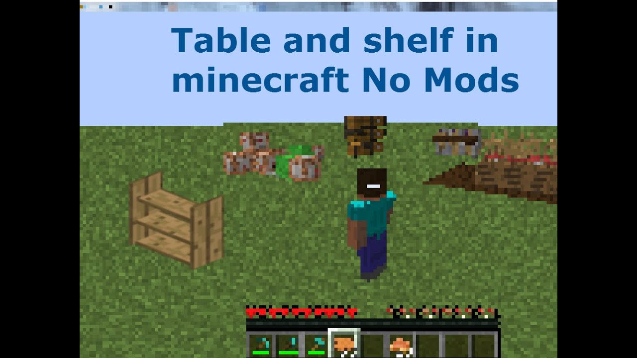 Table And Shelf In Minecraft No Mods Youtube 3431