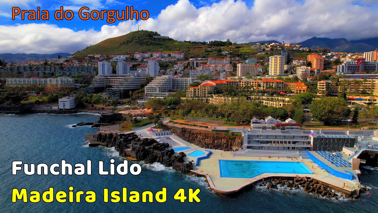 Funchal Lido Bathing Complex , Praia do Gorgulho, MADEIRA PORTUGAL 4K ...