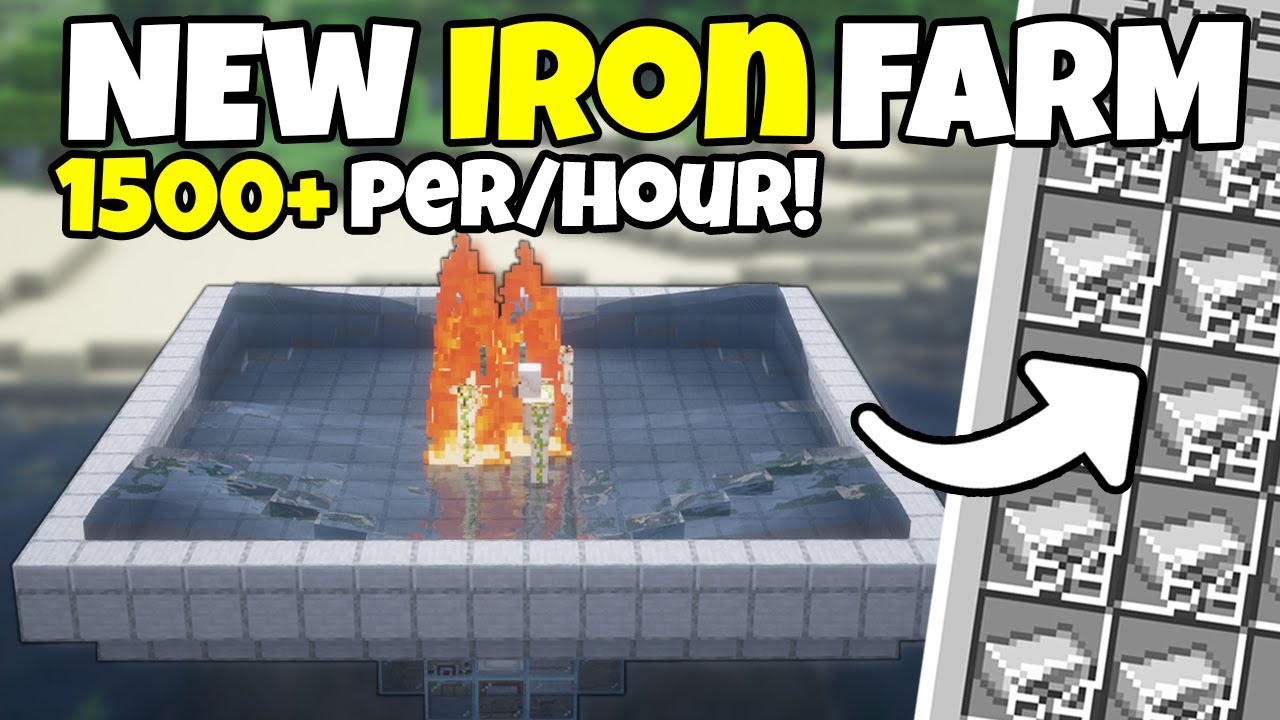 Minecraft NEW IRON FARM Design Java + Bedrock | 1500+ P/H! - YouTube