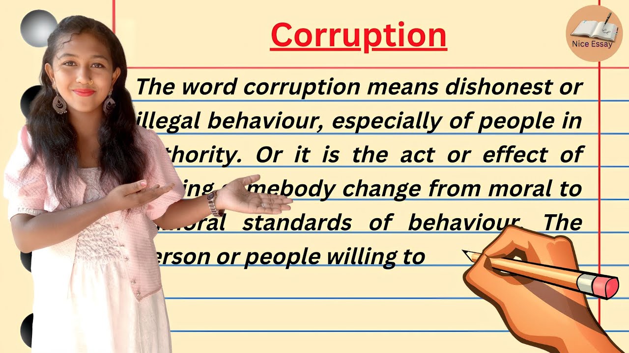 Essay on Corruption in English - YouTube
