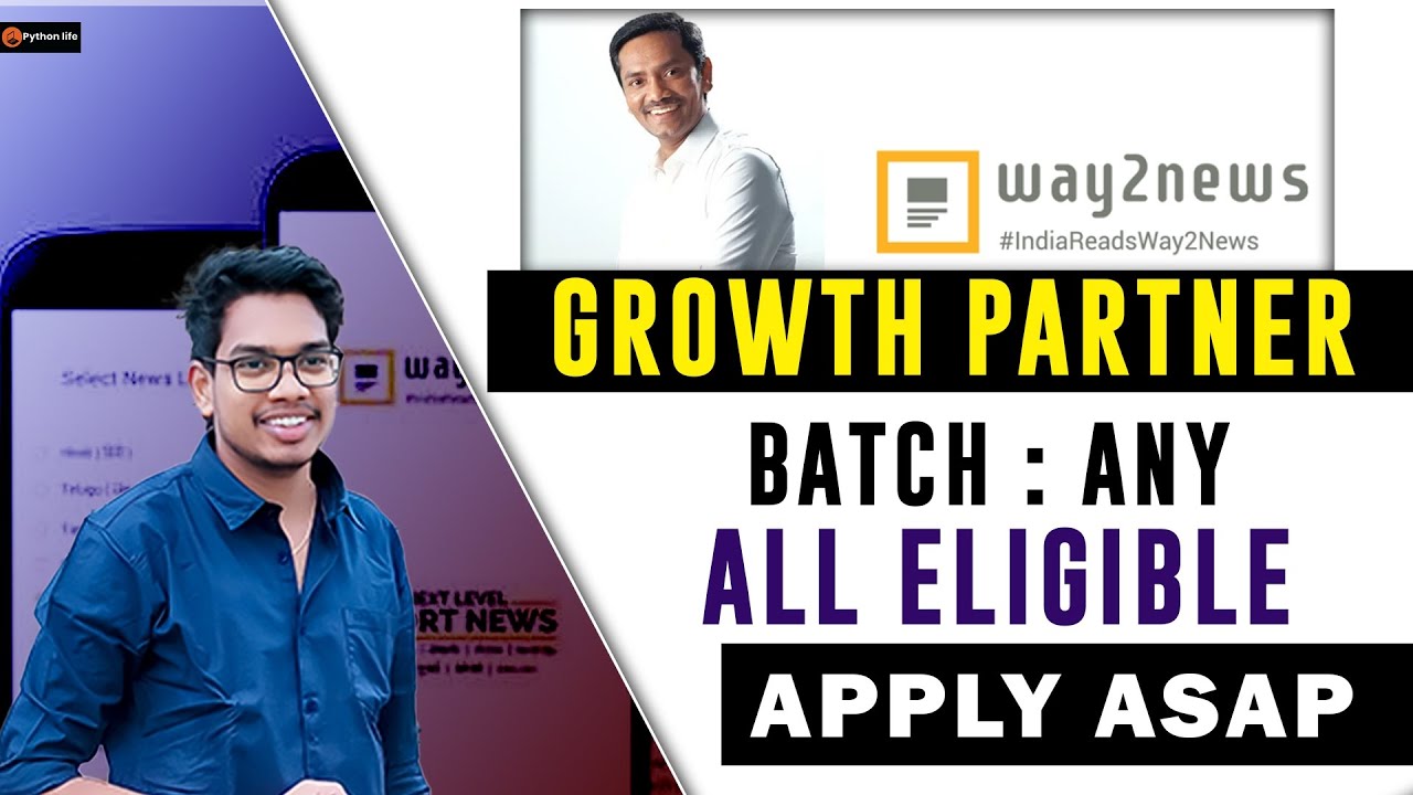 way 2 news hiring Growth Partner | way 2 Jobs | Job notifications - YouTube