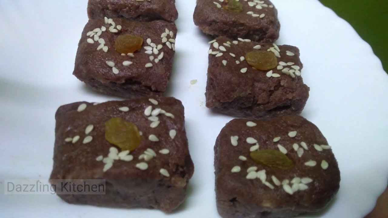 Finger Millet barfi // Ragi sweets #dazzling Kitchenette - YouTube