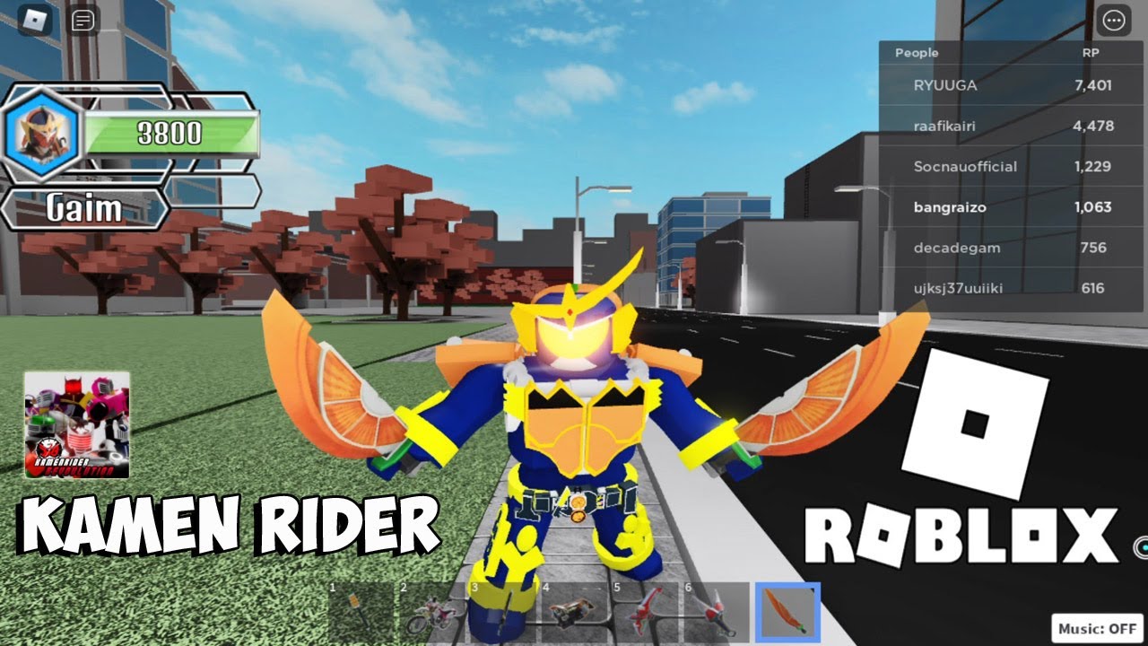 BANYAK BANGET KARAKTERNYA!! COBAIN GAME ROBLOX KAMEN RIDER GAIM RTV ...