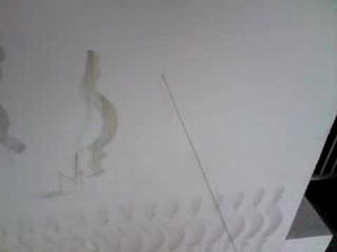 CNC machine cutting polystyrene cornice - YouTube