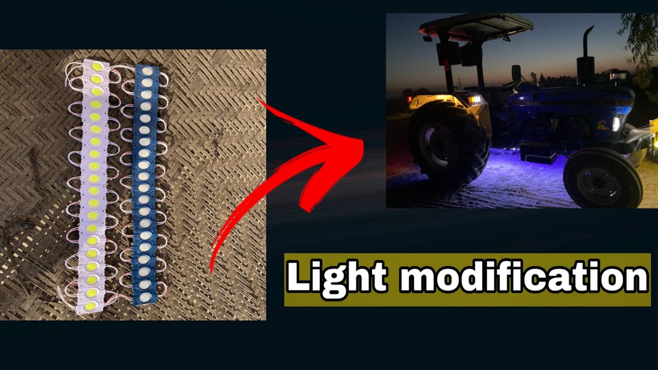 Tractor lights modifications at home || farmtrac light modified # ...