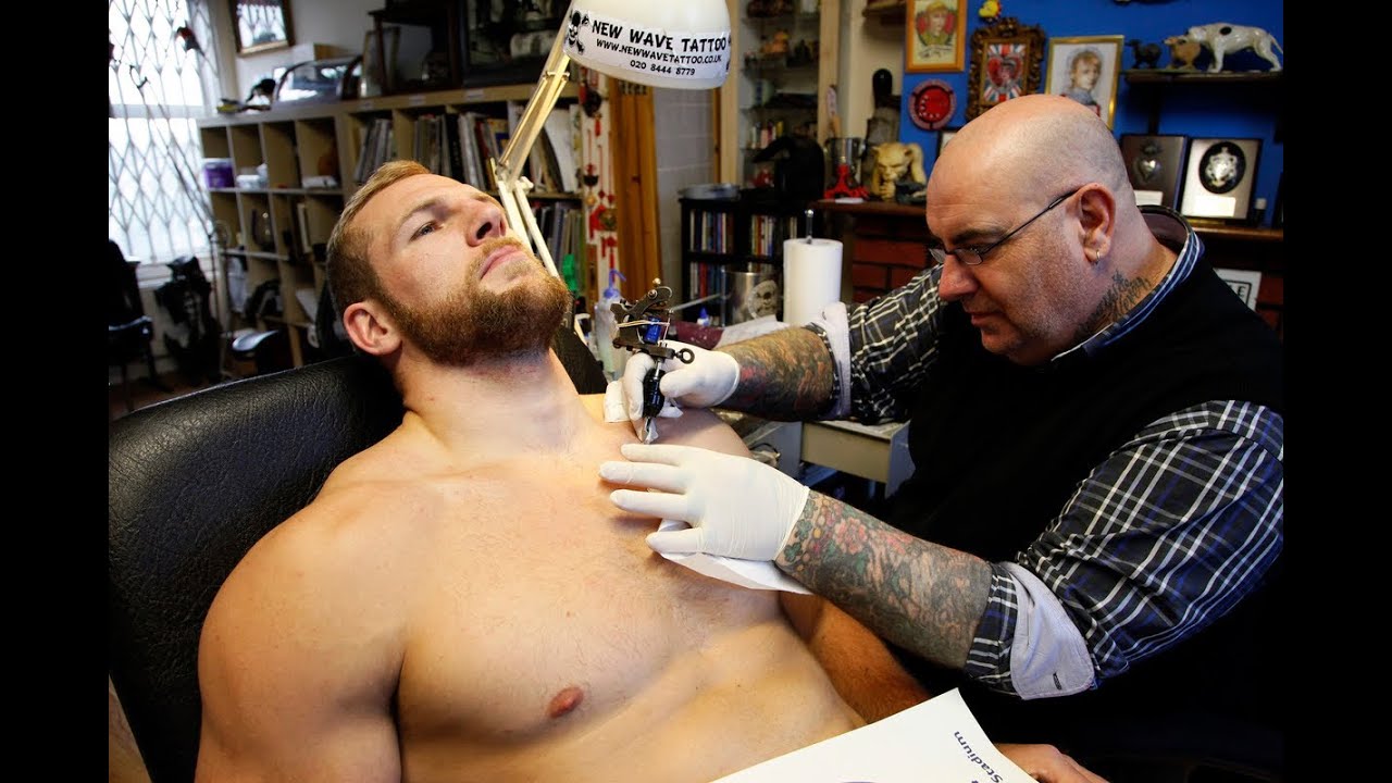 James Haskell gets a tattoo - YouTube