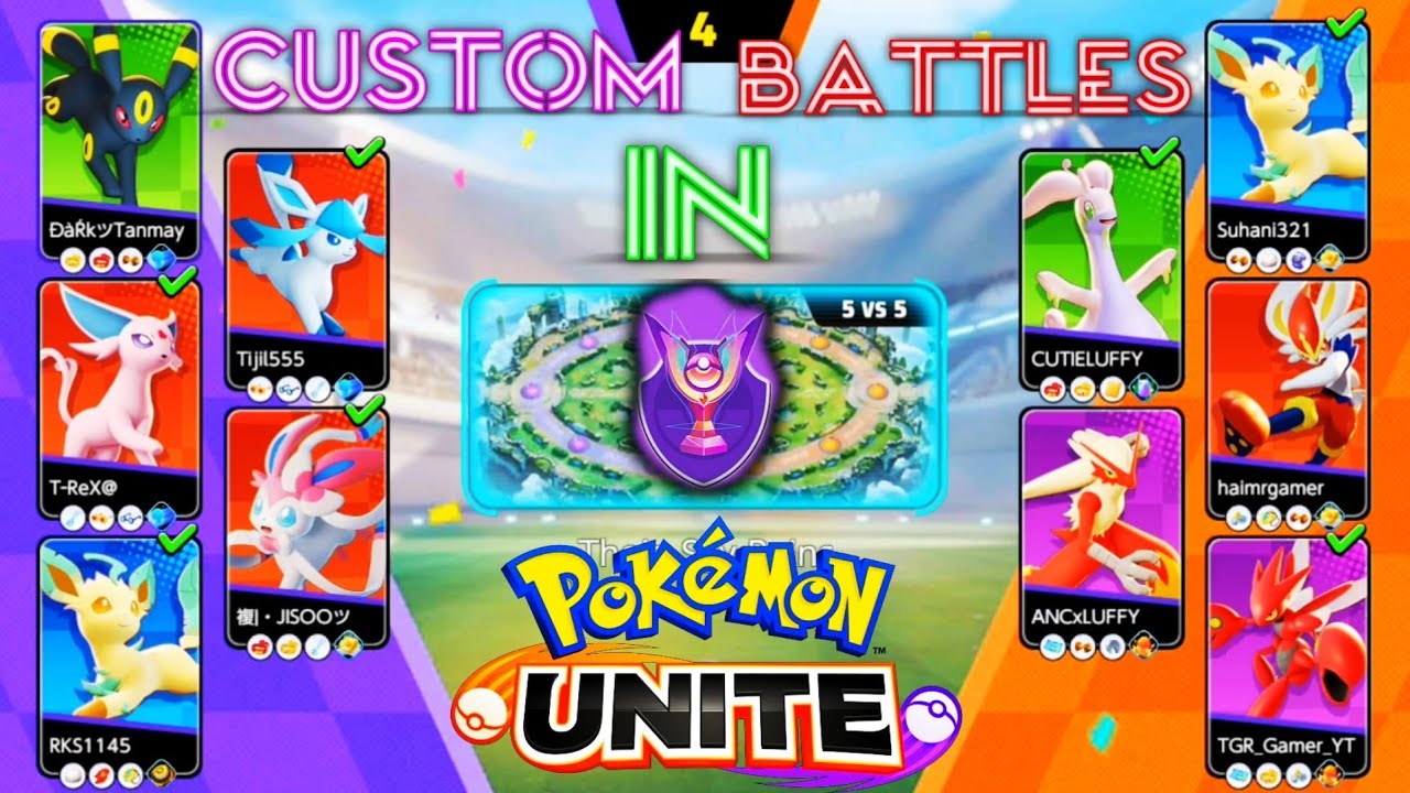 Custom Battles 🔥| Pokemon unite Hindi Gameplay | Custom Battles In ...
