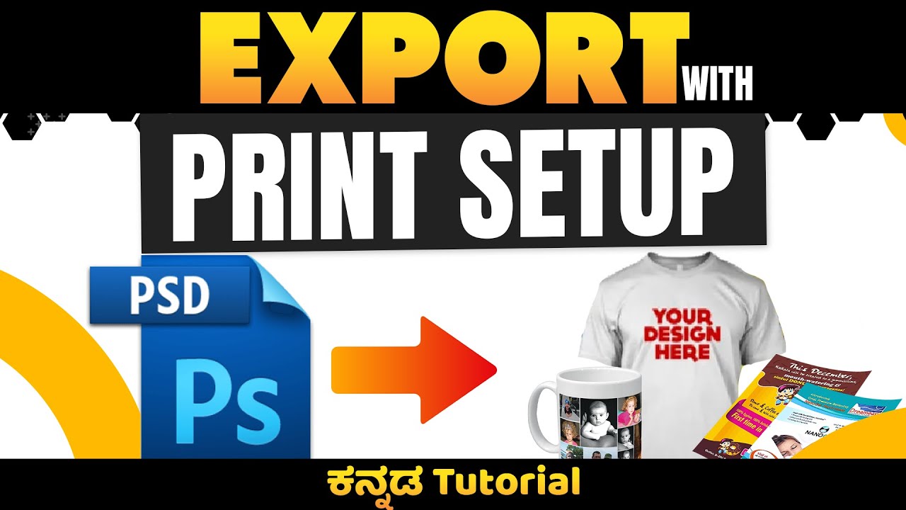 Best Export Setting For Designs To Print in Photoshop in ಕನ್ನಡ | - YouTube