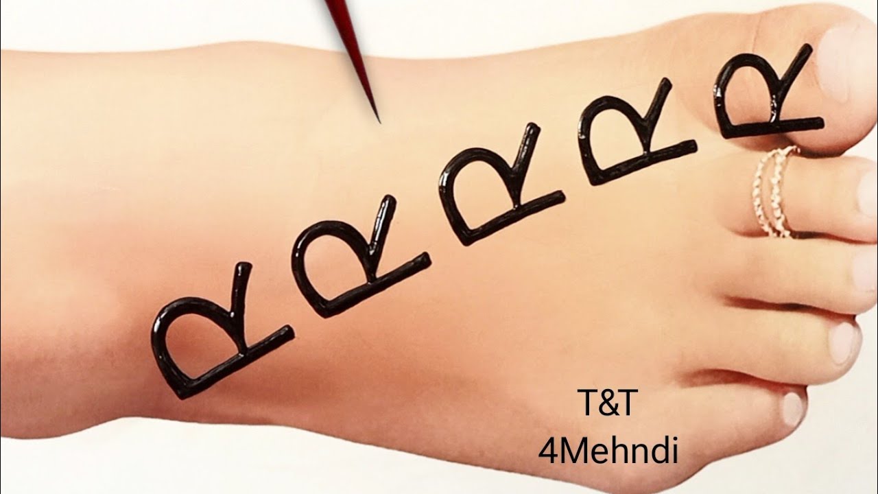 New Easy R Alphabet Mehndi Design |Mehandi Designs |Pairon Ki Mehandi ...