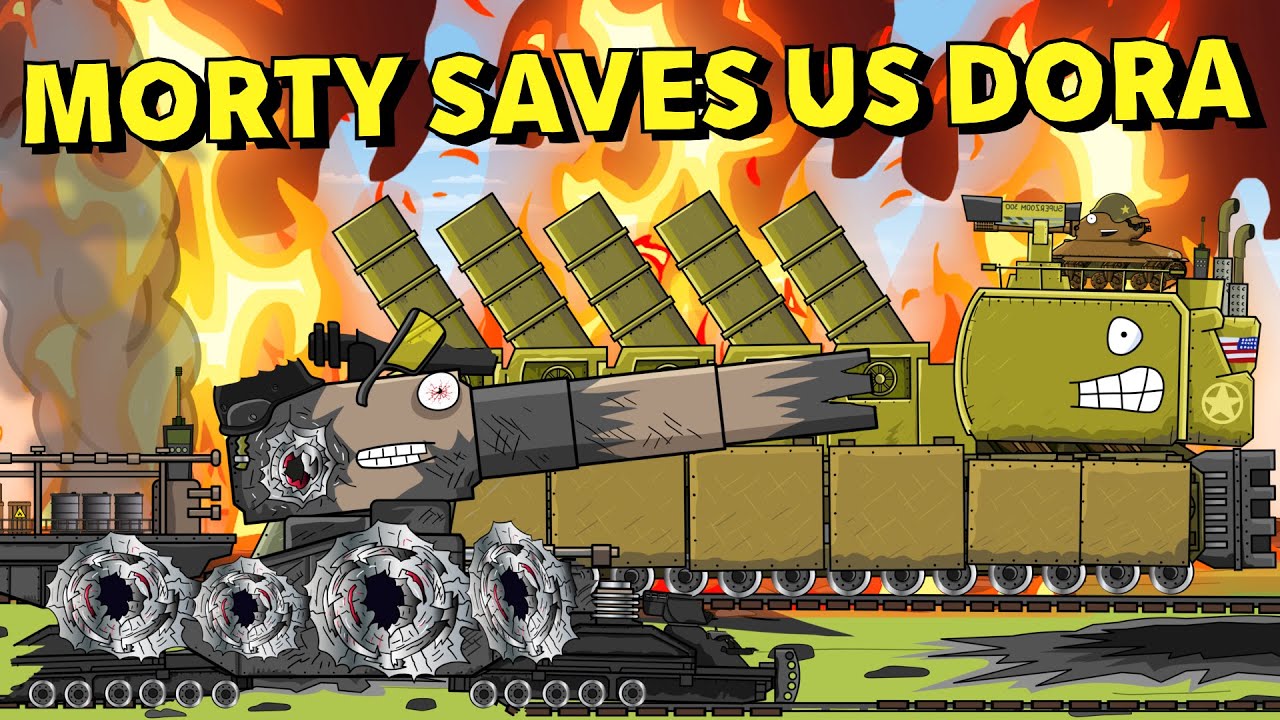 "Morty saves American Dora" Cartoons about tanks - YouTube