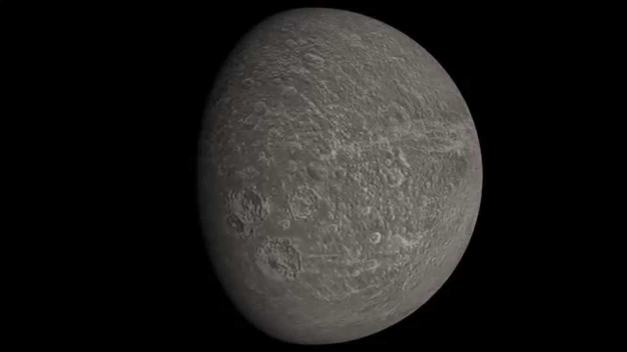 Rotation of Dione (3D model) - YouTube