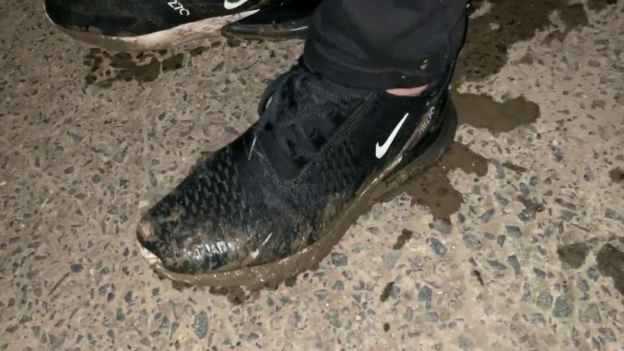 Mudding destroyed and used Nike Air Max 270 (Part 1) - YouTube