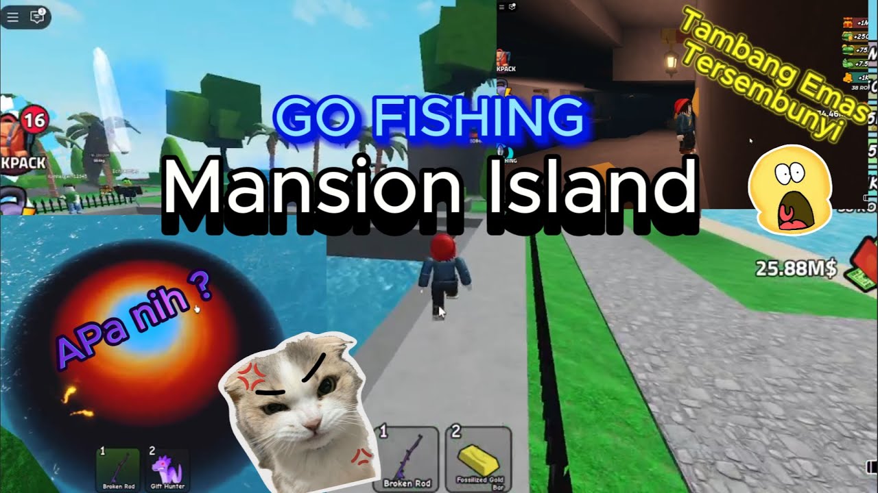 Go Fishing Roblox New Map - Mansion Island Ikan yang Lemah gak bisa ...