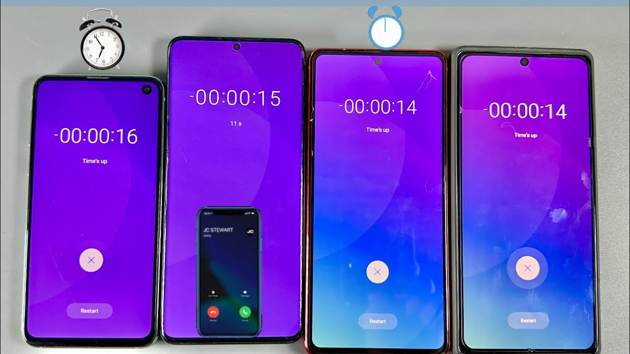 Alarm Clock & Timer ON Group Samsung Galaxy View S23 Ultra vs Note 20 ...
