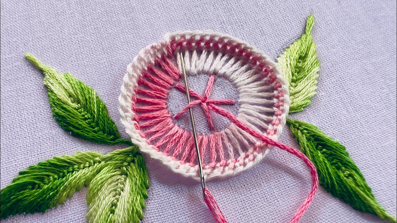 Gorgeous flower design|hand embroidery design|embroidery design video ...