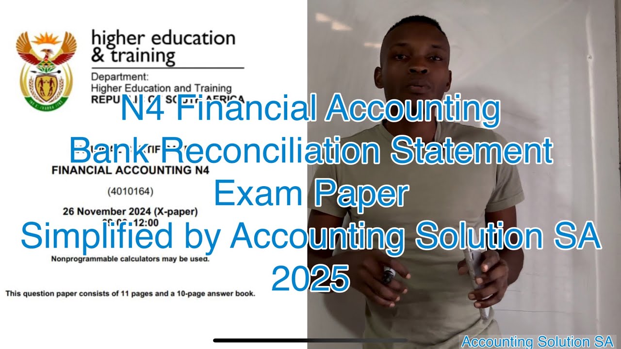 N4 Financial Accounting | Bank Reconciliation Statement June Exam 2024 ...