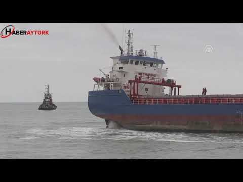 Kocaeli'de karaya oturan kuru yük gemisi için kurtarma çalışması başlatıldı