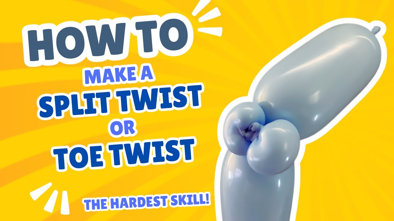How to Make a Split Twist (Toe Twist) | Balloon Twisting - YouTube