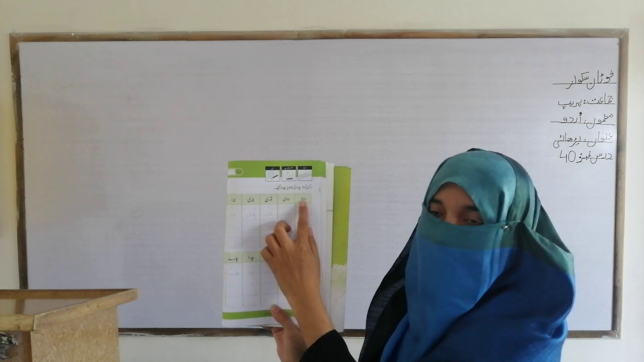 Urdu Class Prep Lecture # 40 Fotan Schools. - YouTube