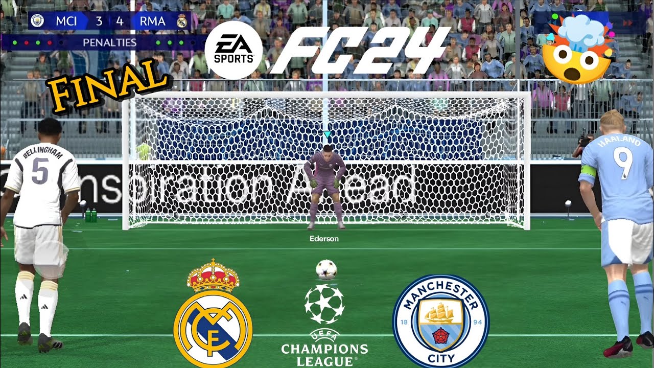 FC 24 || UCL Final Epic Penalty Shoot-out || Real Madrid vs Man City ...